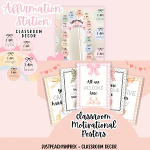 Gingham and Bows Classroom Decor Bundle (digital Download) - Etsy