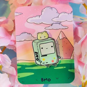 BMO and Frog Acrylic Pin | Kawaii Pin | Cute Pin - Etsy