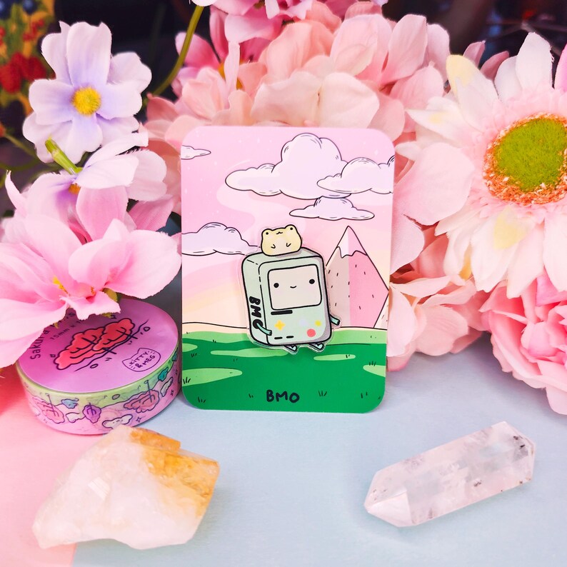 BMO and Frog Acrylic Pin Kawaii Pin Cute Pin - Etsy