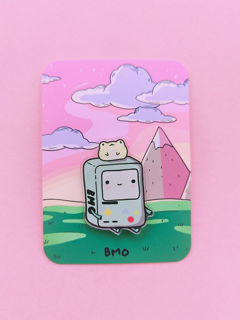 BMO and Frog Acrylic Pin Kawaii Pin Cute Pin - Etsy