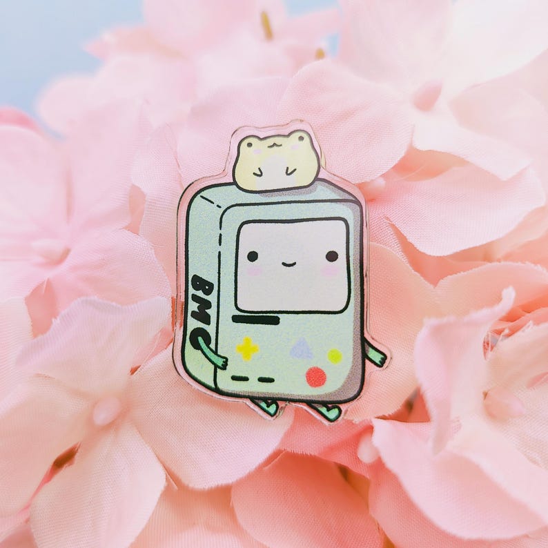 BMO and Frog Acrylic Pin Kawaii Pin Cute Pin - Etsy