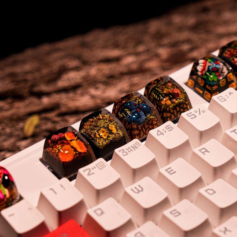 Green Keycap Set for Mechanical Keyboard Accessories, WASD Keycaps for ...