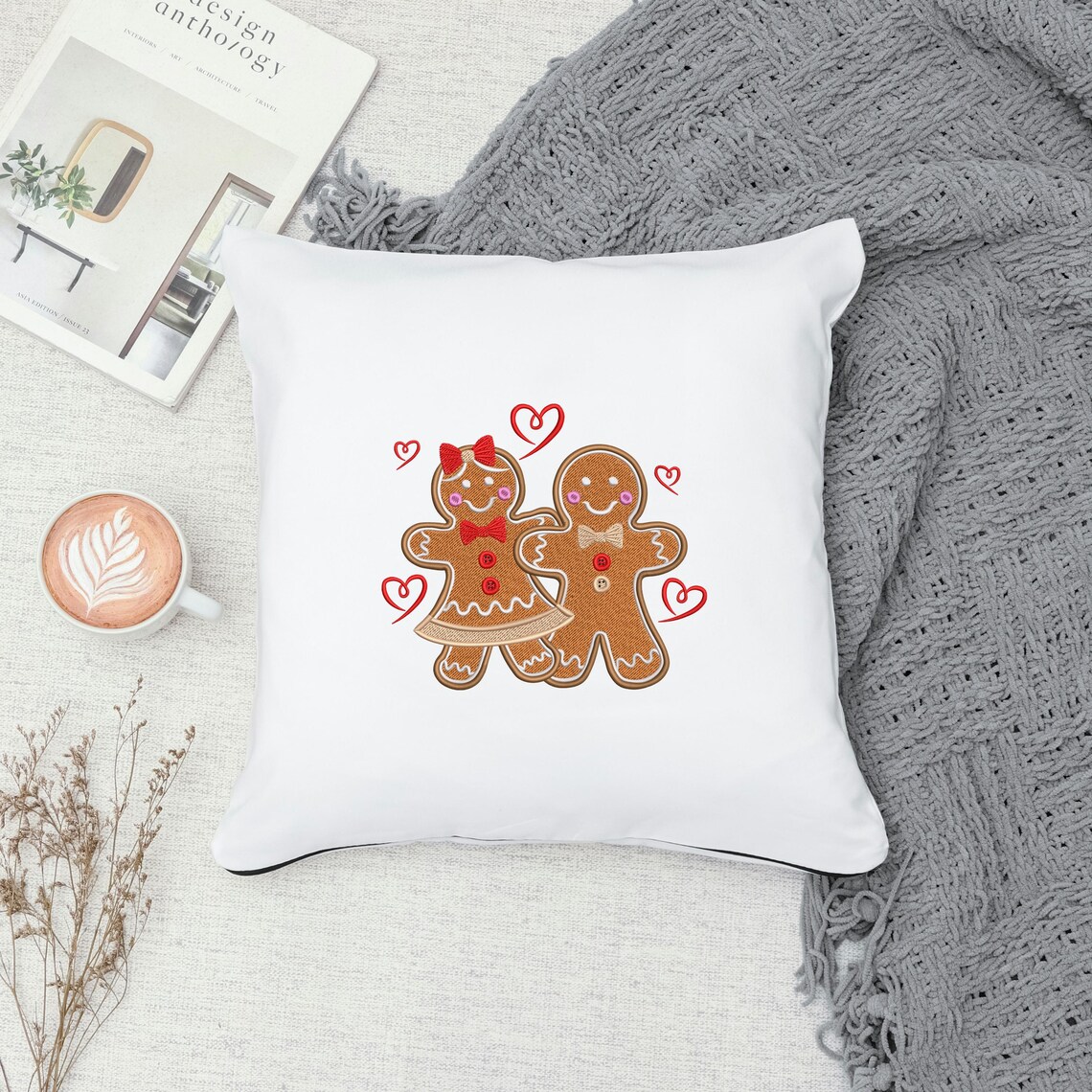Gingerbread Cookie Embroidery Design, Christmas Gingerbread Cookie With ...