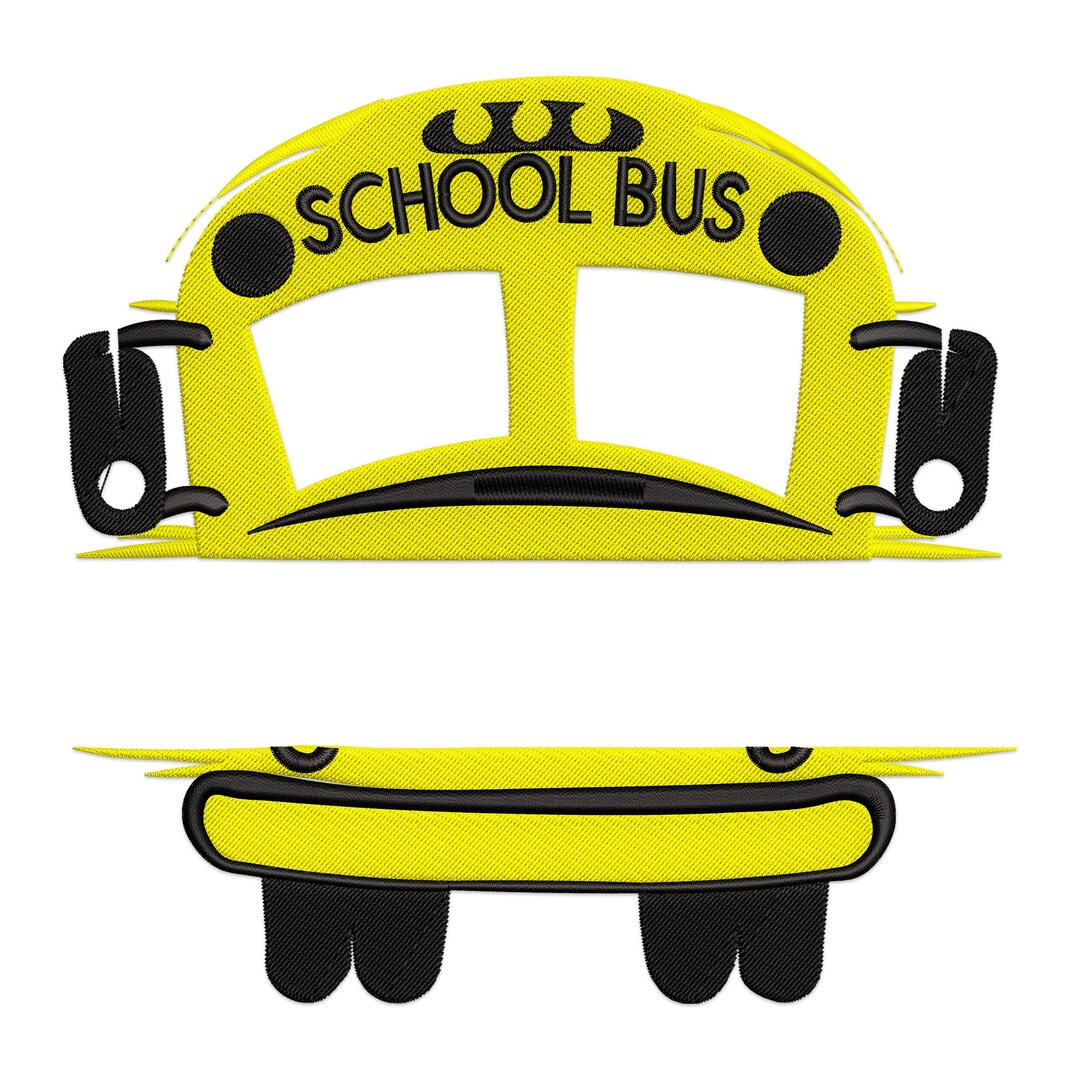 Yellow School Bus Embroidery Design, Back to School File - Etsy