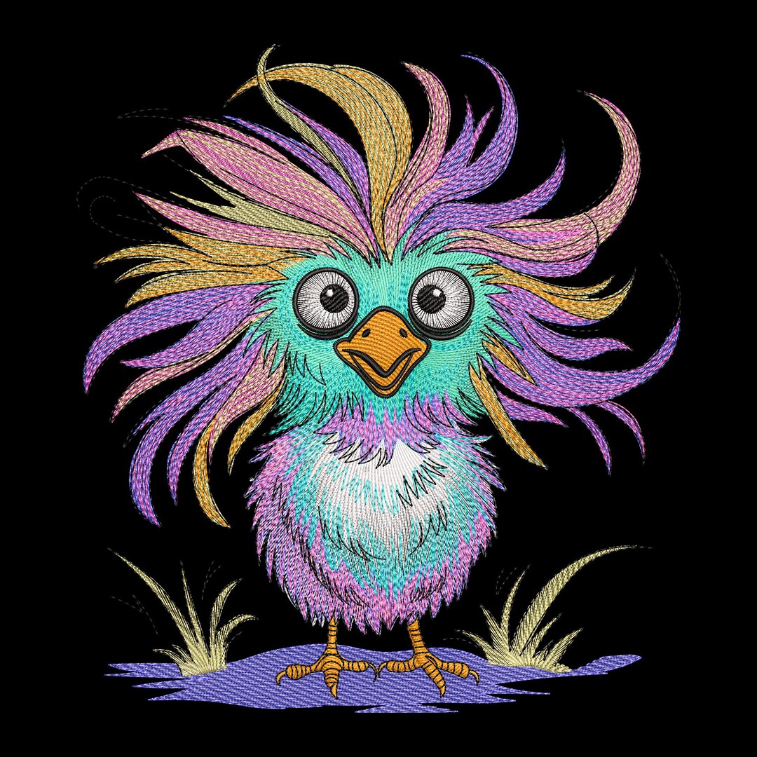 Funny Chicken Embroidery Design: Crazy Farm Animal (PES, DST, EXP) - Etsy