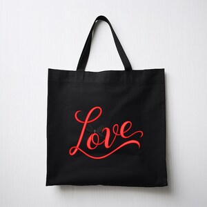 Love Script Embroidery Design – Romantic Word Art Stitch Pattern for ...