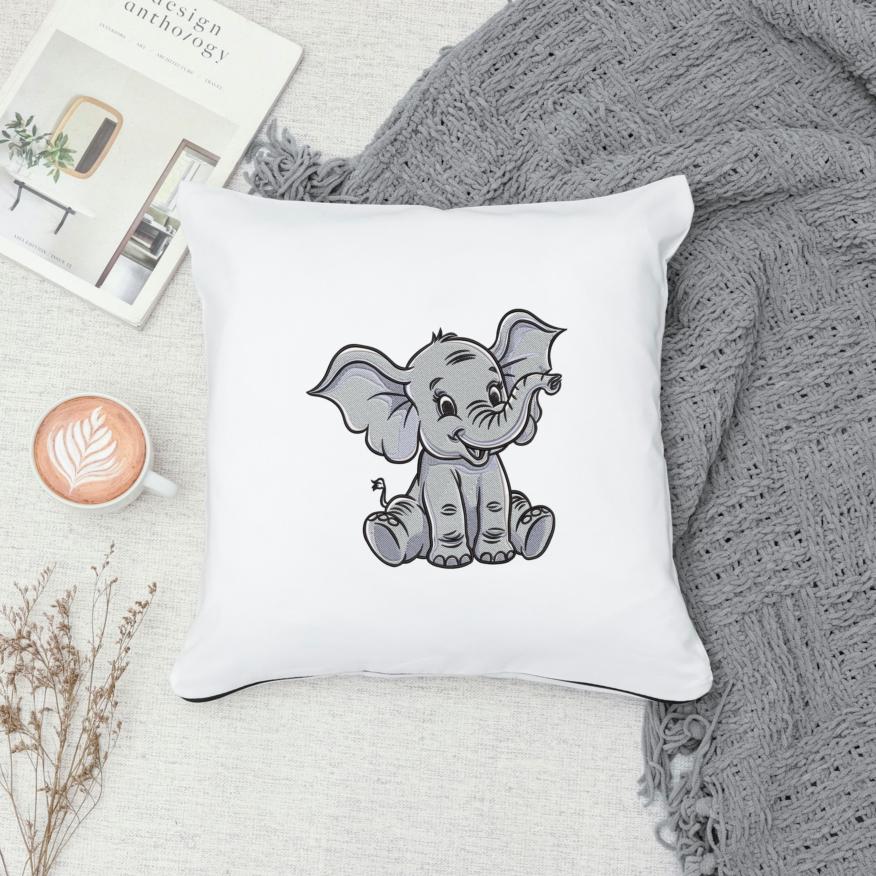 Cute Baby Elephant Embroidery Design (digital File) - Etsy