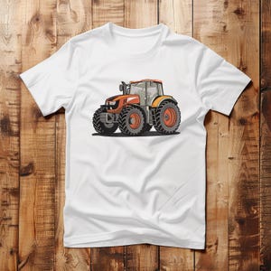 Tractor Embroidery Design, Orange Farm Tractor Machine Embroidery ...