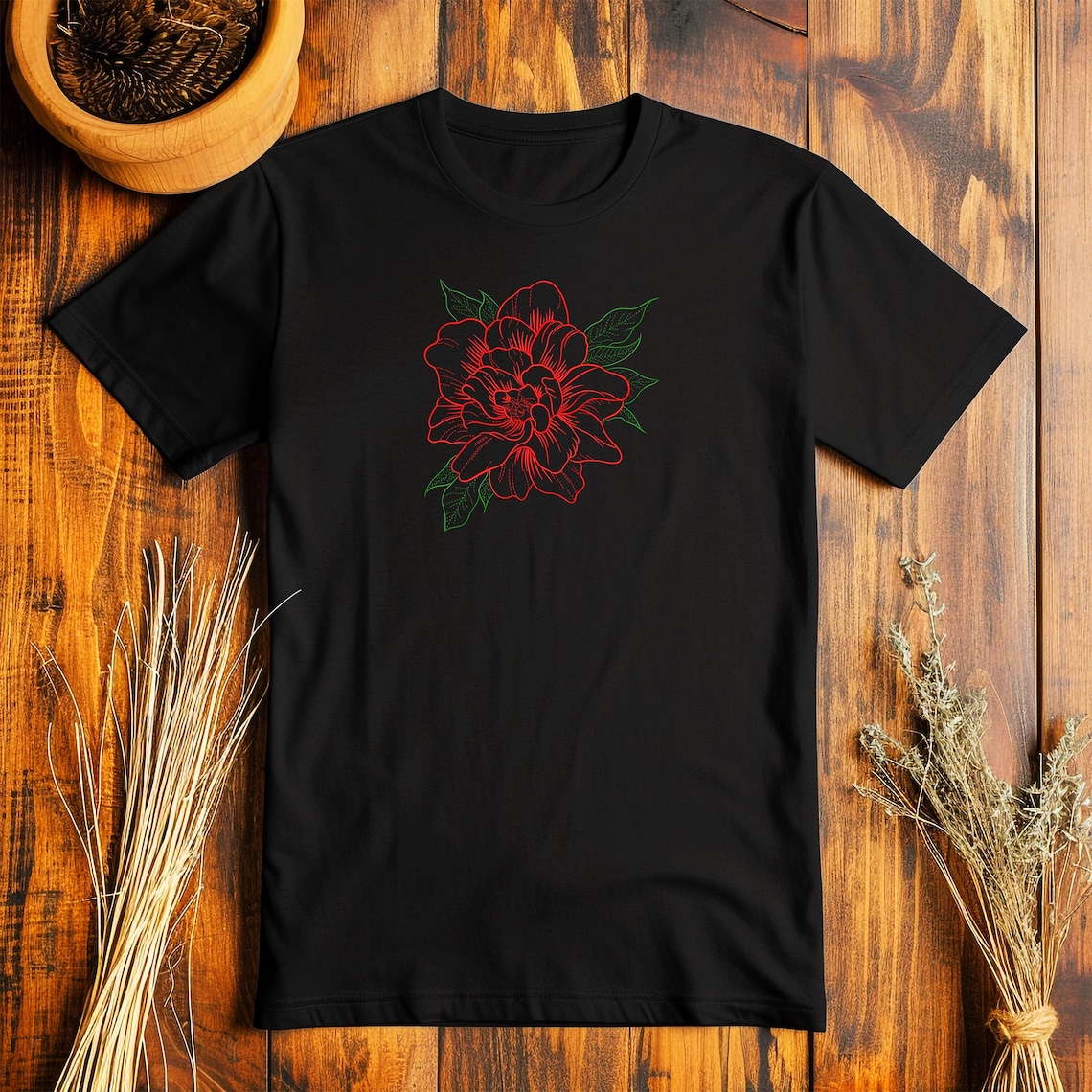 Wildflower Meadow Embroidery Design, Floral Outline (PES Fil) - Etsy