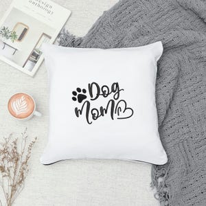 Dog Mom Embroidery Design, Dog Mom With Dog Paw Machine Embroidery ...