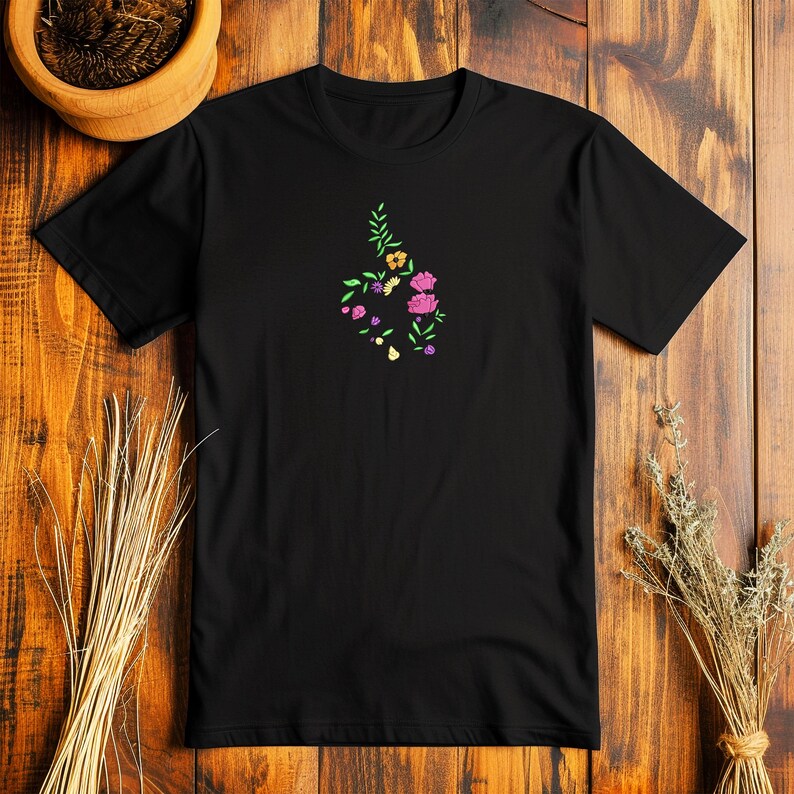 Floral Heart Machine Embroidery Design, Wildflower Bouquet (PES File ...