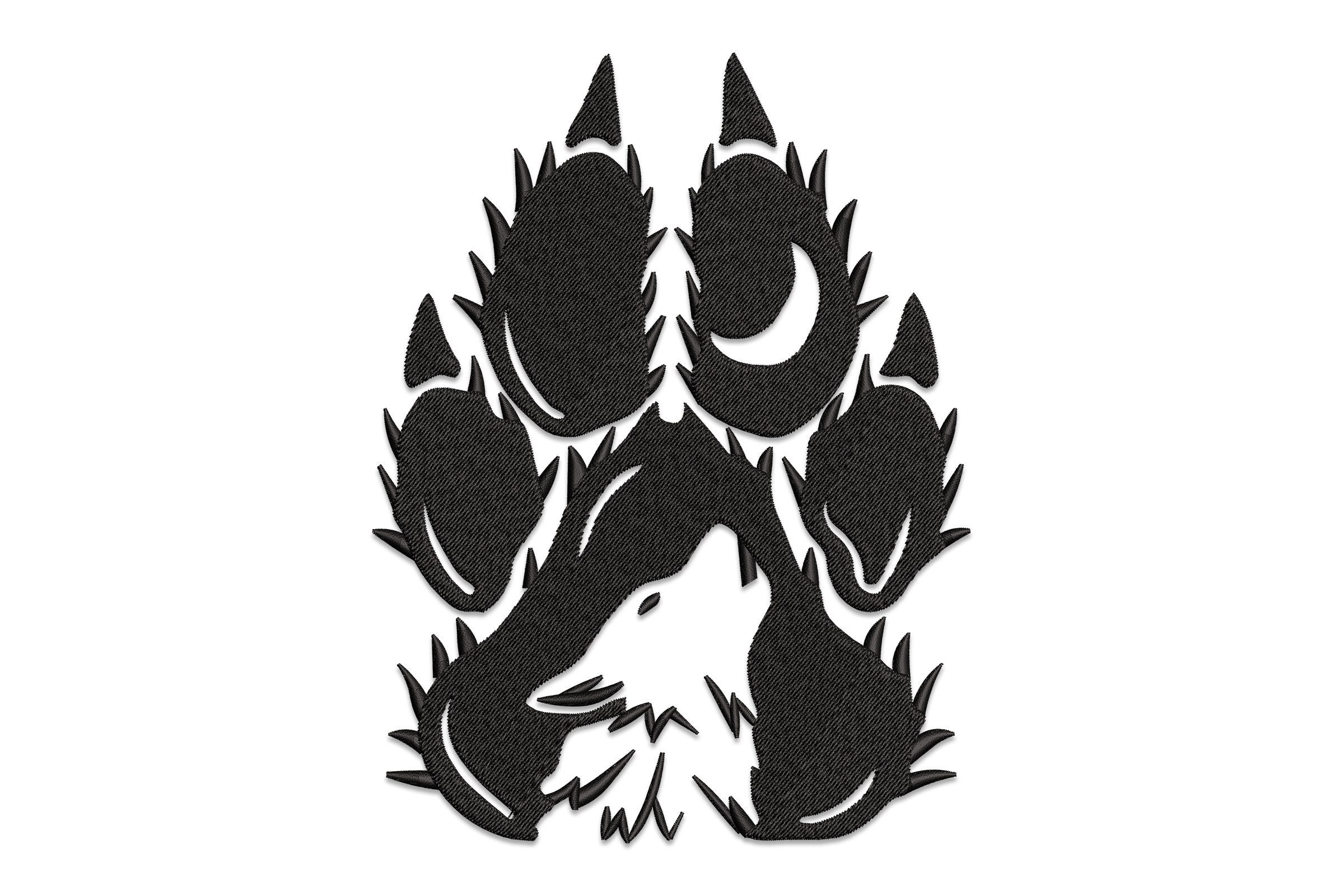 Wolf Paw Print Embroidery Design: Wild Animal Pattern (digital Download ...