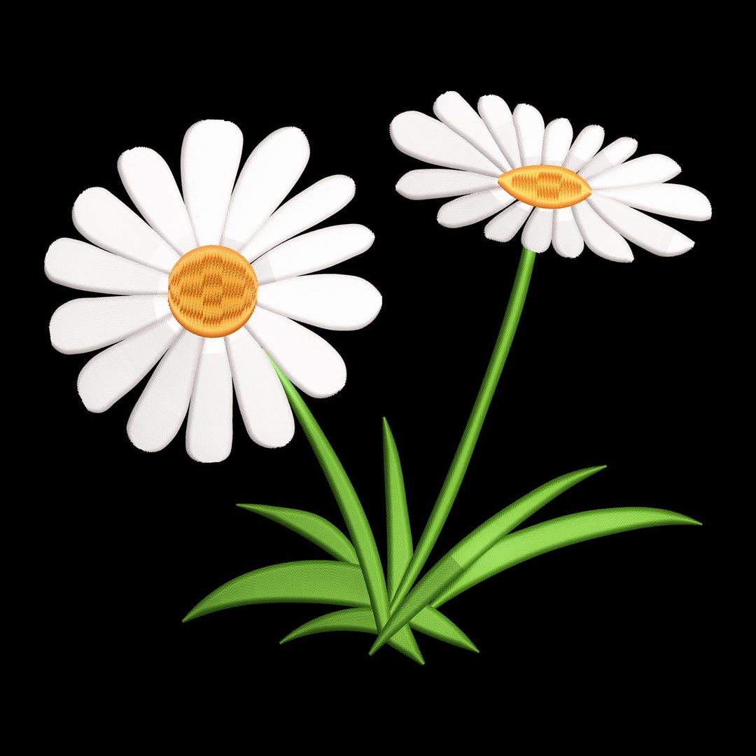 Wildflower Meadow Embroidery Design: Daisy, Clover, Floral (PES File ...