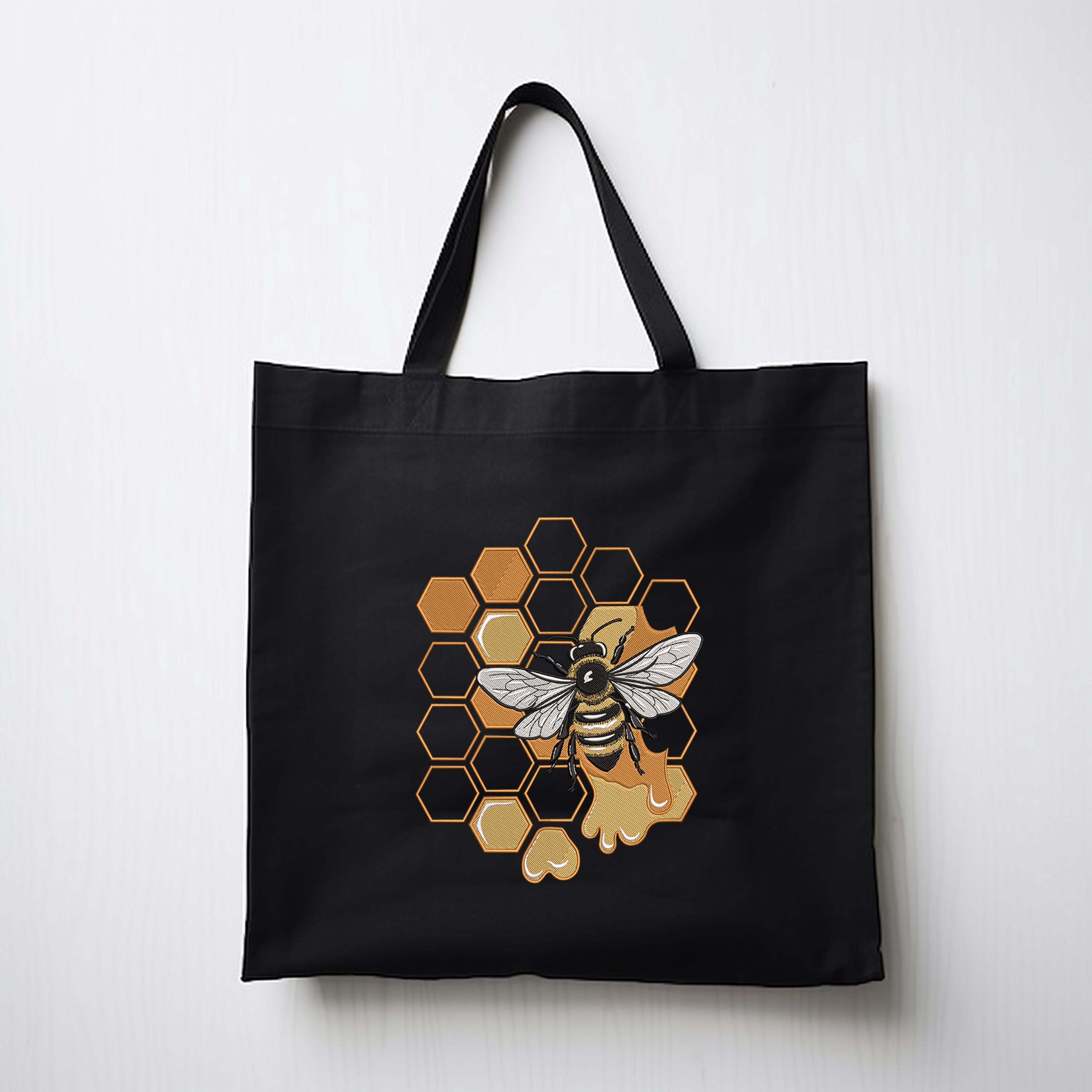 Bee and Honeycomb Embroidery Design . Honeycomb Embroidery Design ...