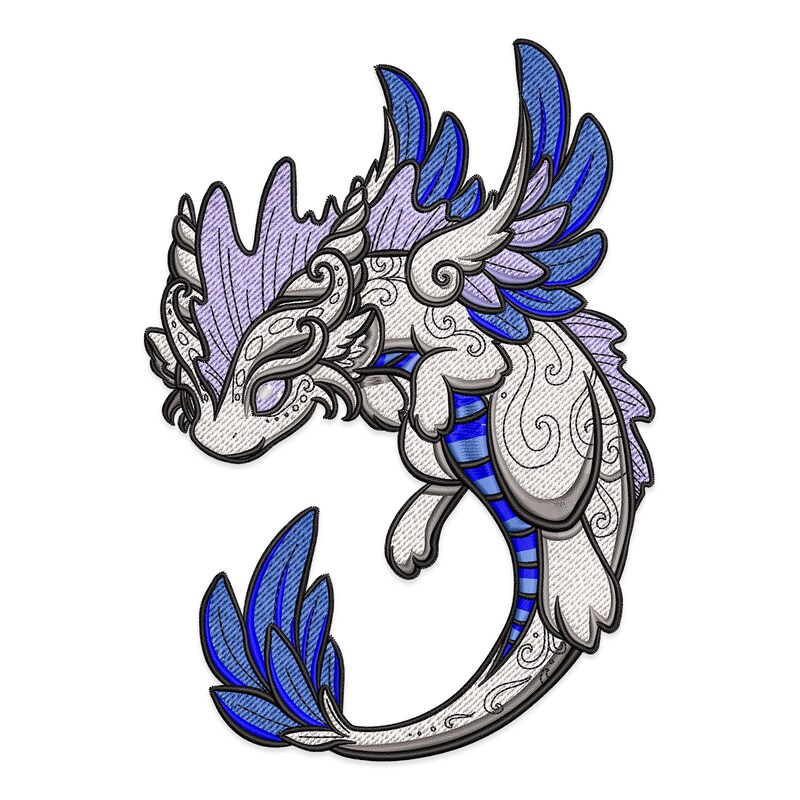 Dragon Embroidery - Etsy
