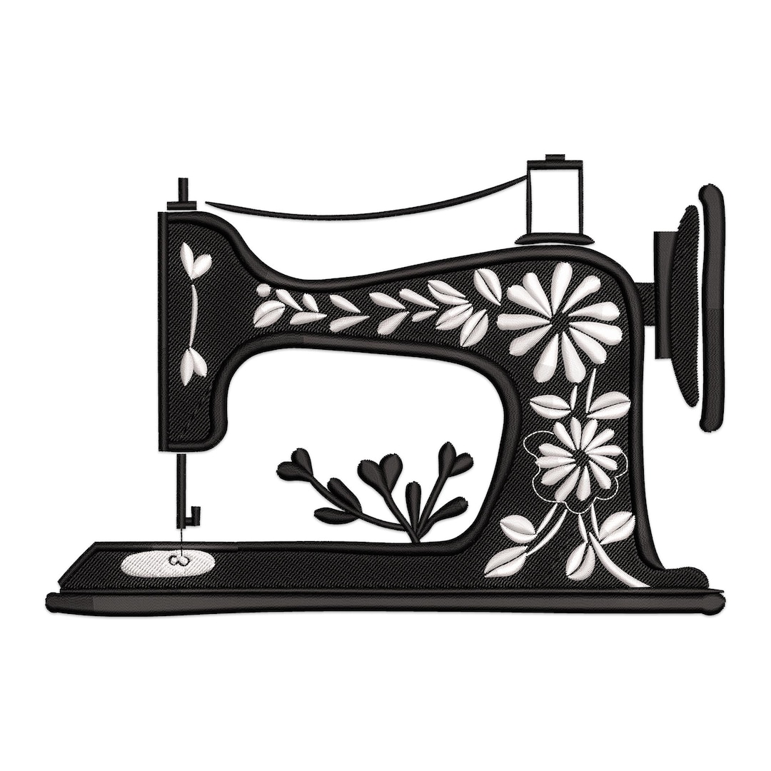 Sewing Machine Embroidery Design, Vintage Sewing Machine Embroidery ...