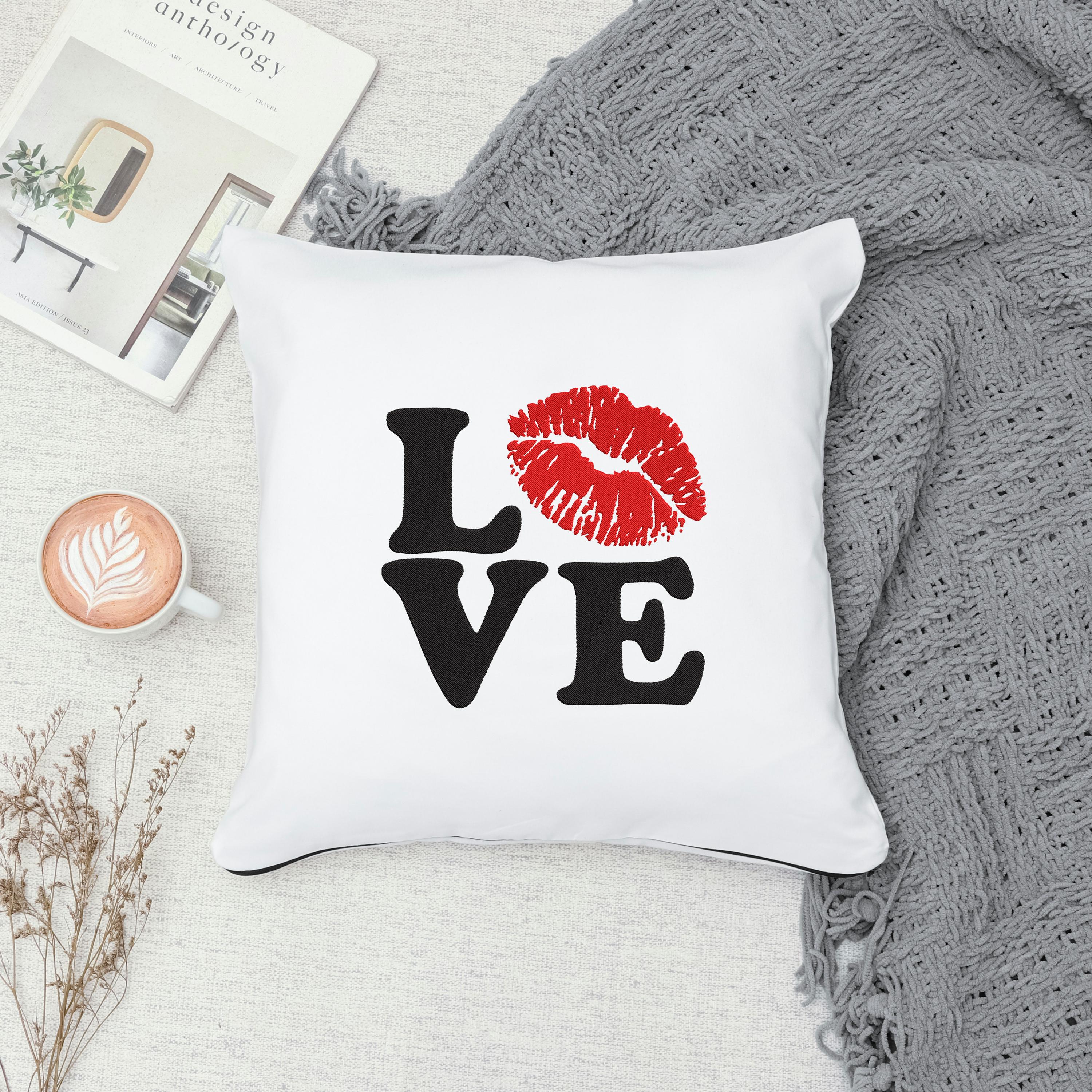 Red Lips Love Embroidery Design, Valentine's Day (digital Download) - Etsy