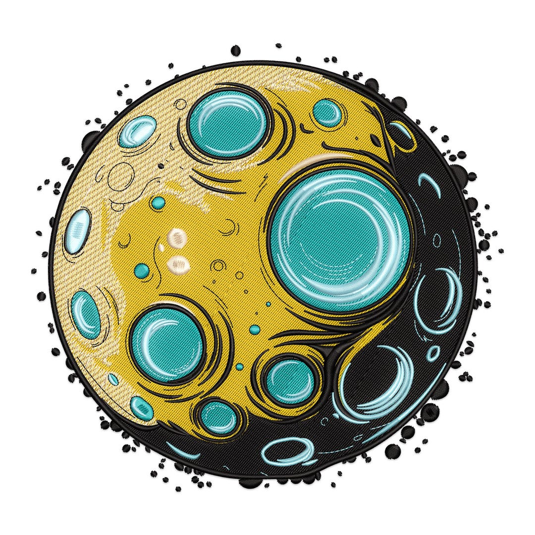 Cyber Planet Embroidery Design, Planet Neptune Machine Embroidery ...