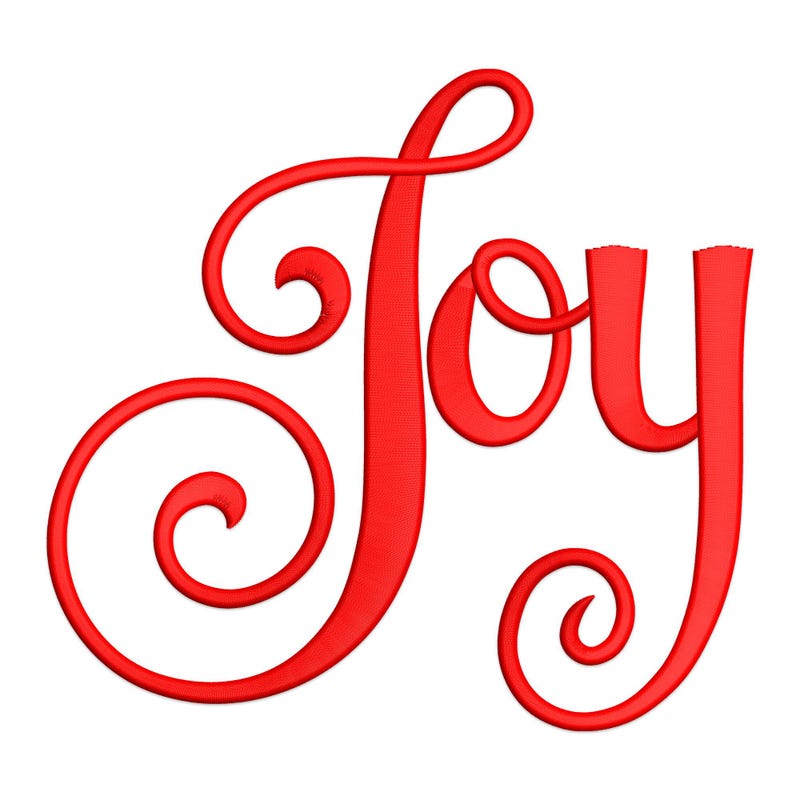 Joy Embroidered Design - Etsy