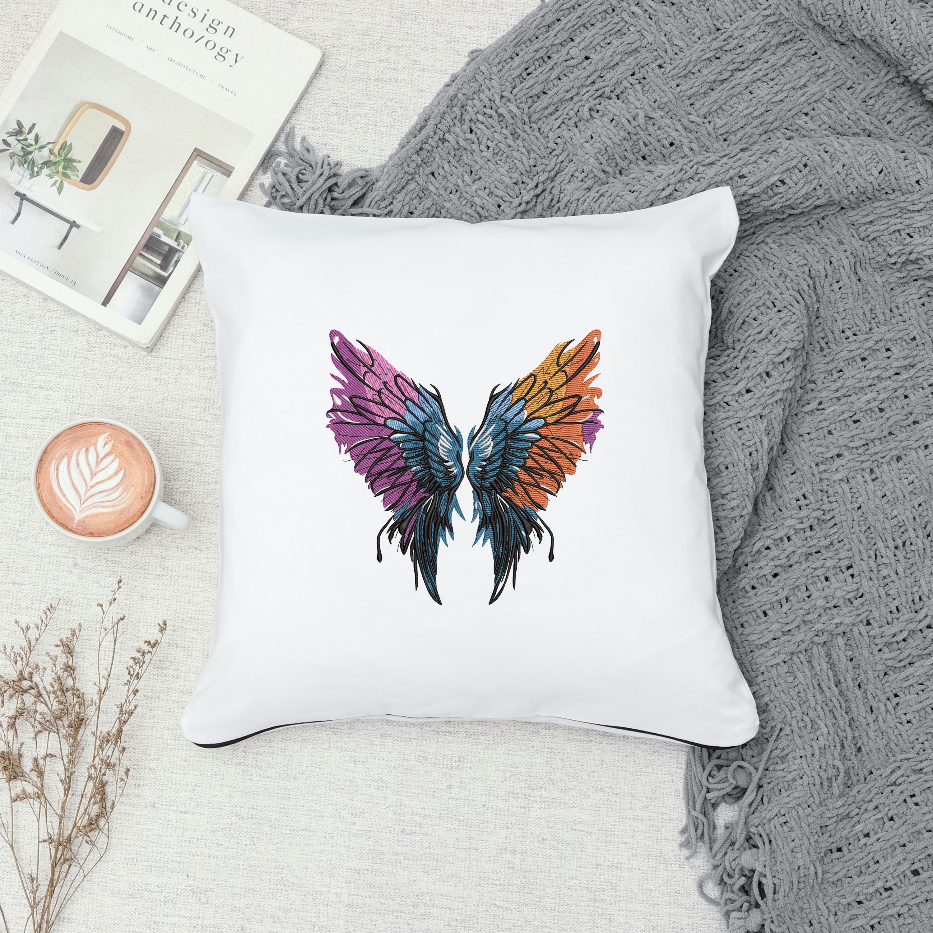 Colorful Angel Wings Embroidery Design: PES File (digital Download) - Etsy