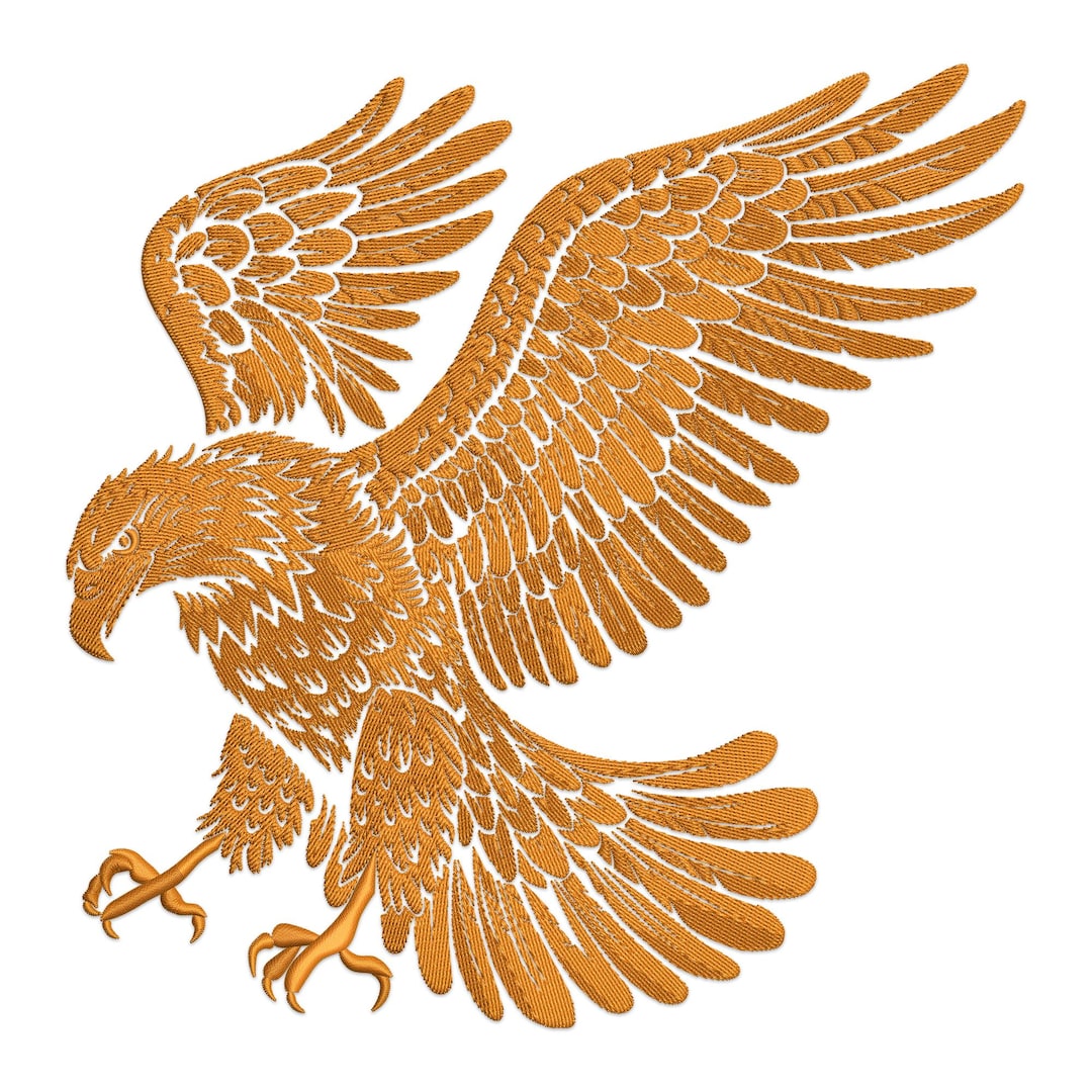 Flying Golden Eagle Embroidery Design: American Bird PES File - Etsy