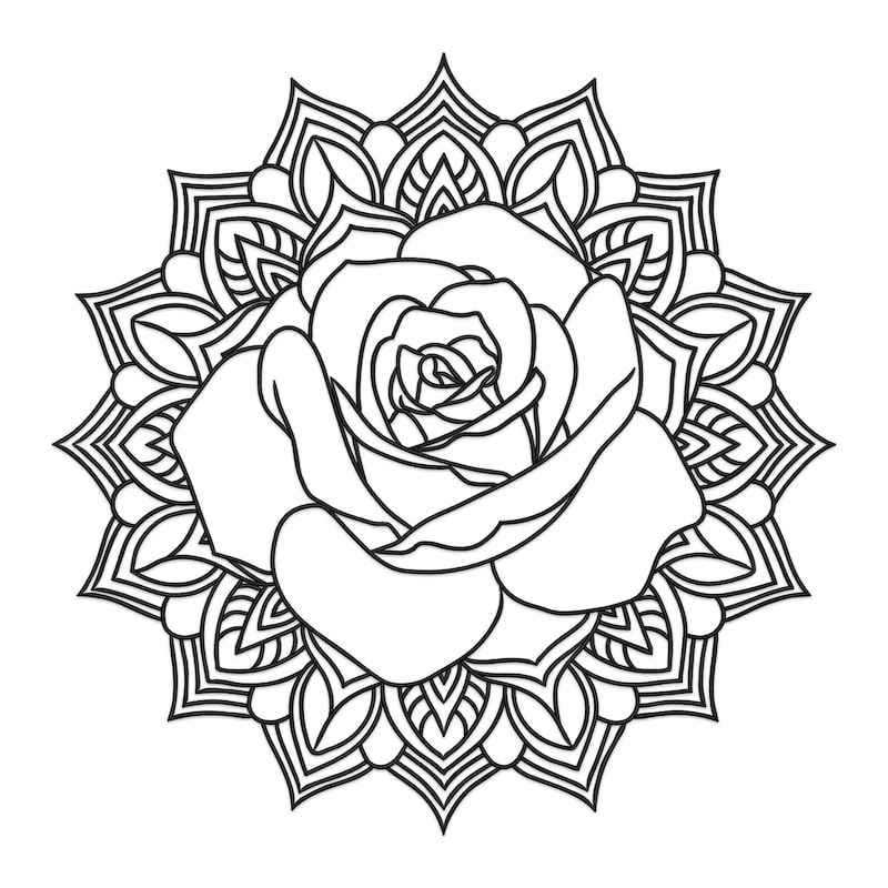 Rose Mandala - Etsy