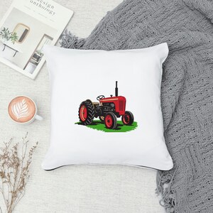 Tractor Embroidery Design, Red Farm Tractor Machine Embroidery Design ...