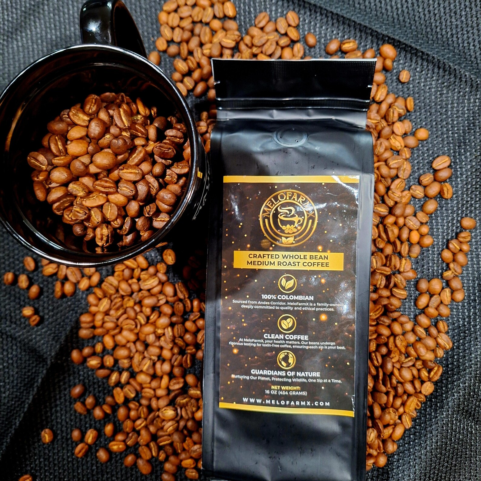 Award-winning Single Origin 100% Arabica Colombian Coffee Beans, 16 Oz ...