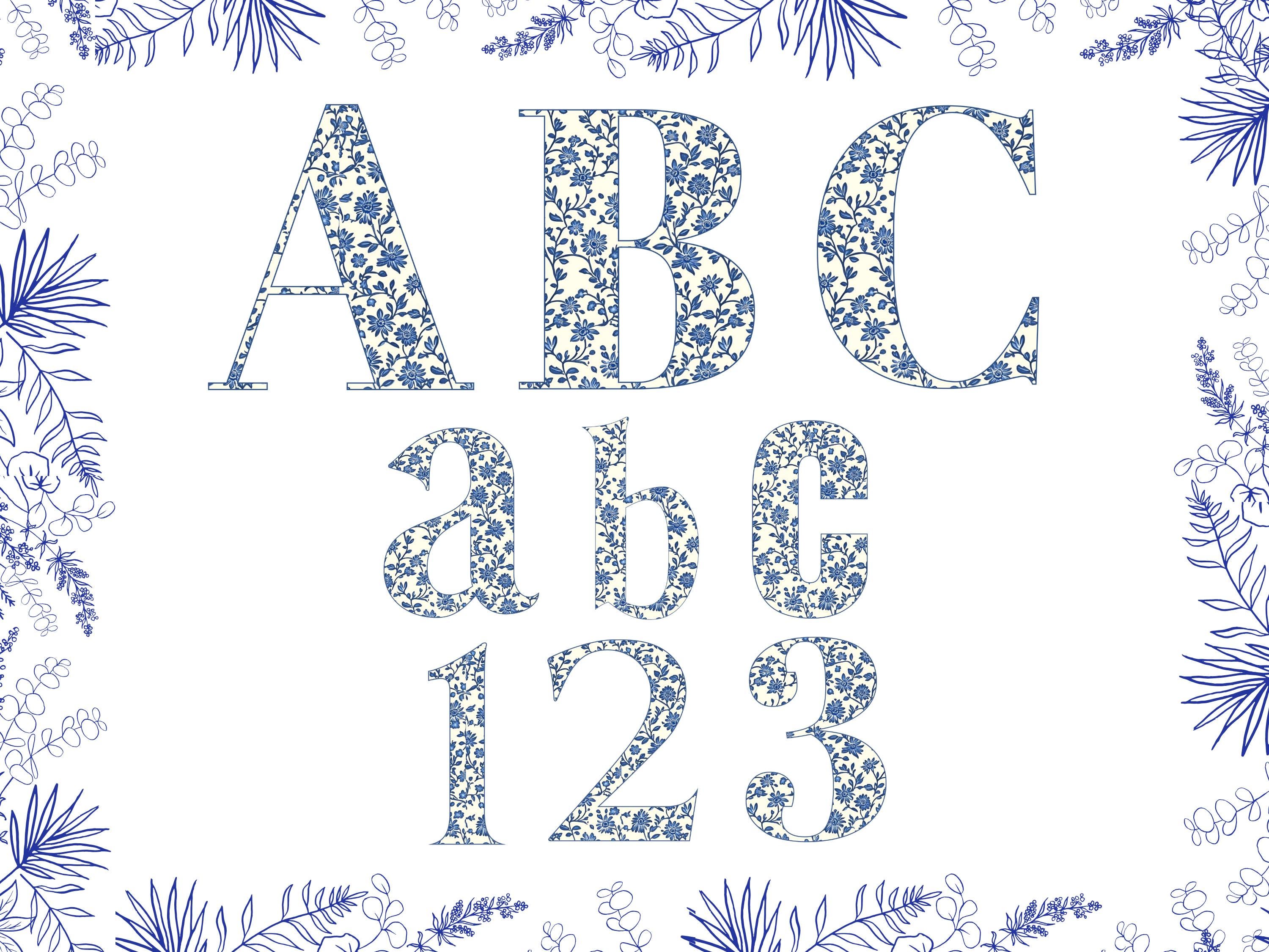 Blue Chinoiserie Doodle Letters Png Floral Chinoiserie Png Alphabet ...