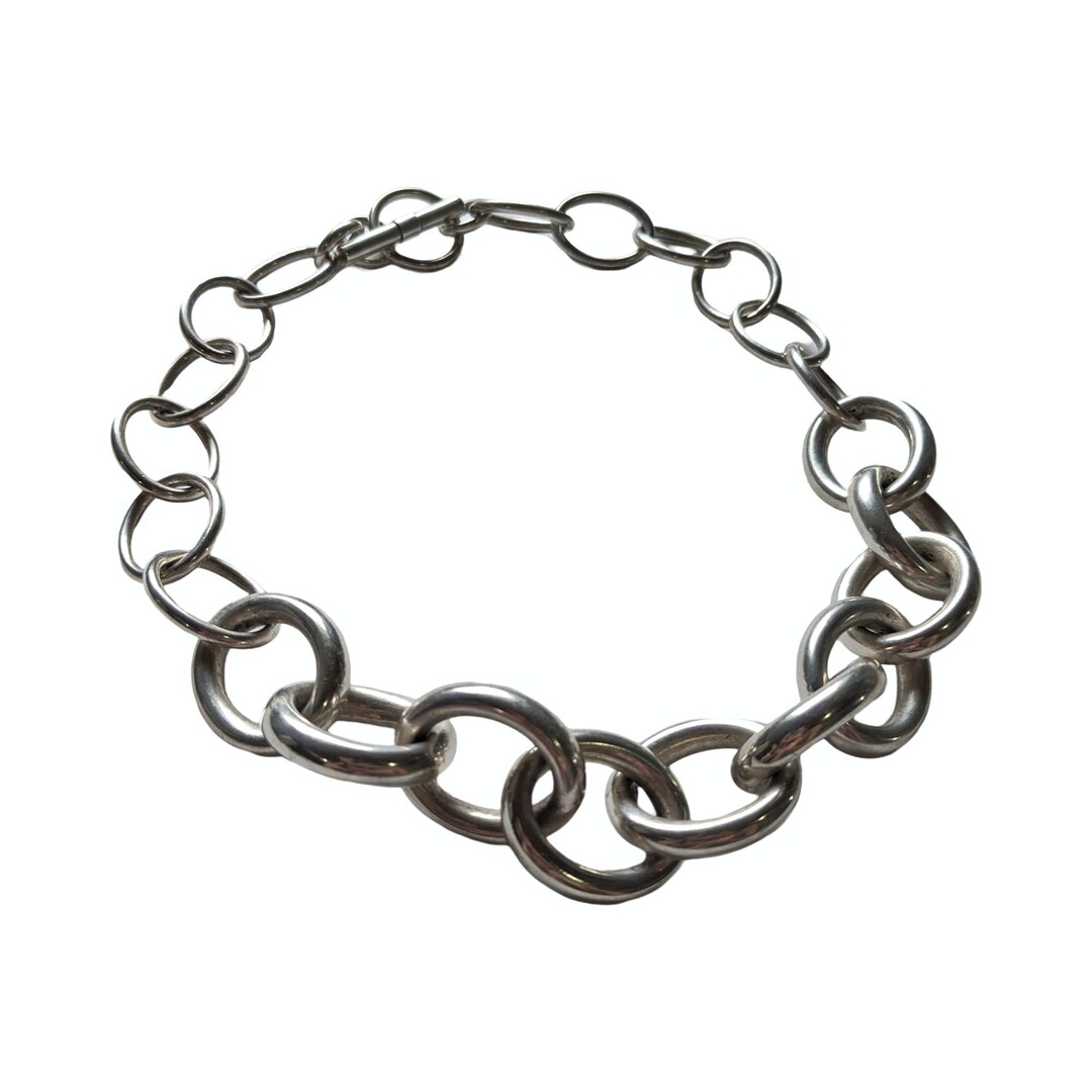 Vintage 925 Oversized Mexico Chunky Large Chain Link Sterling Silver ...