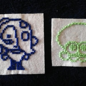 Splatoon 3 Side Order Sprites Cross Stitch Patches - Etsy