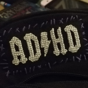 ADHD Patch in ACDC Logo Font - Etsy