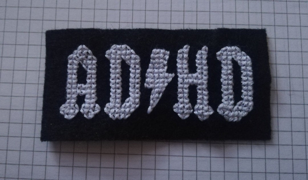ADHD Patch in ACDC Logo Font - Etsy