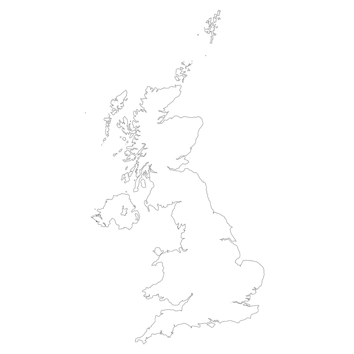 United Kingdom Map Vector, Printable Map, UK States, Editable Great ...