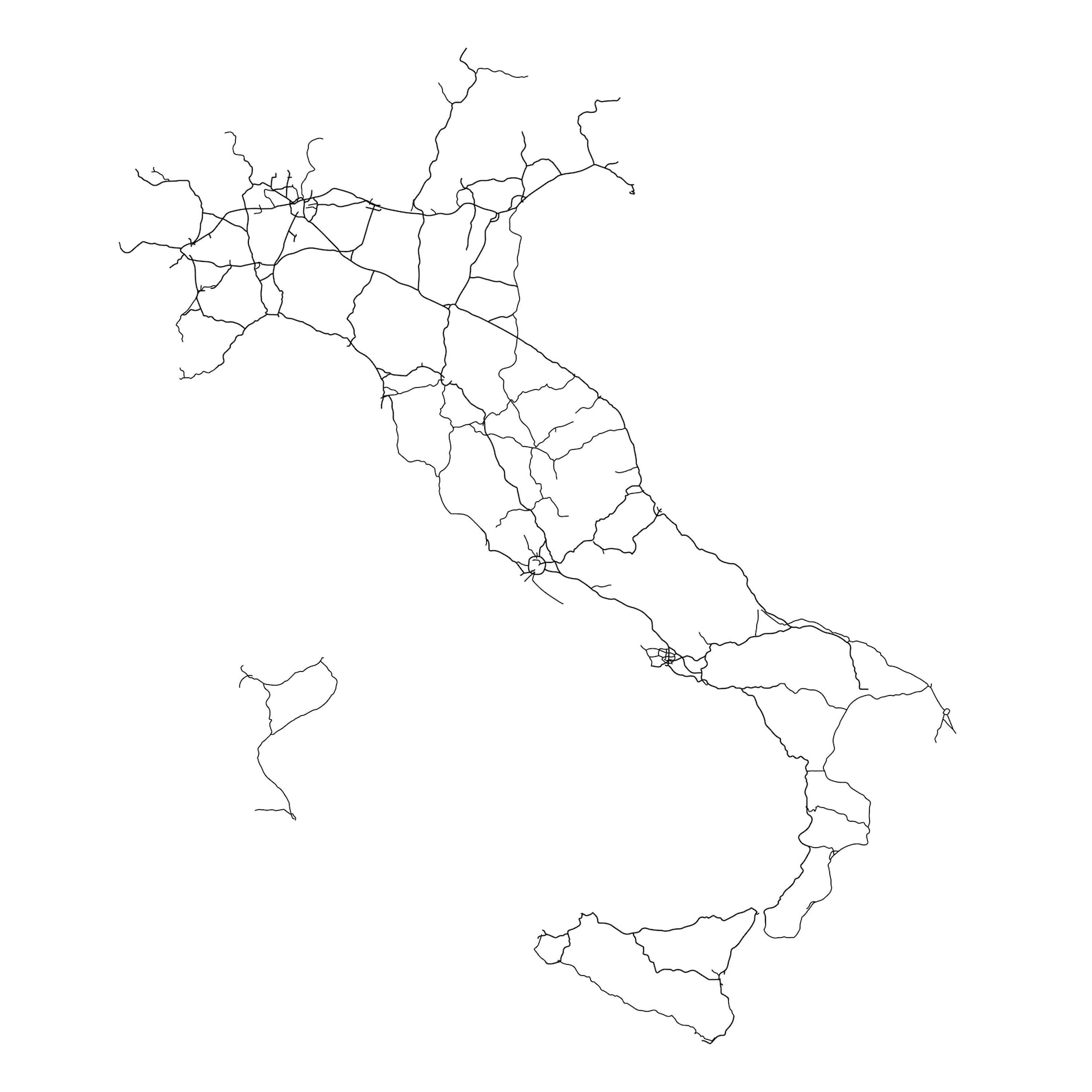 Italy Map Vector, Regions of Italy, Italy States, Editable Italy Map ...
