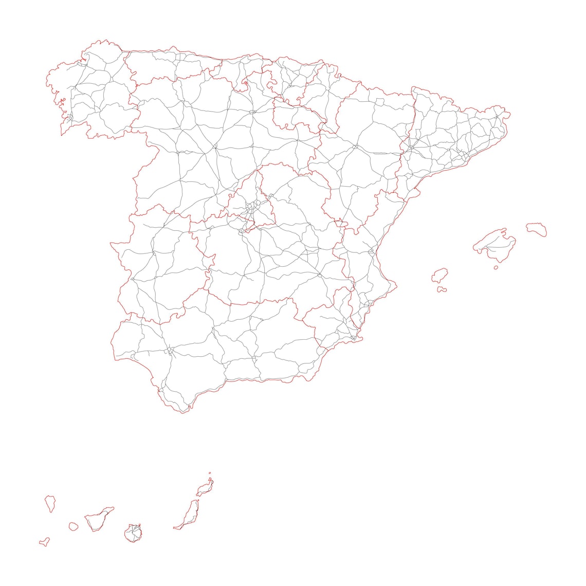 Spain Map Vector, Regions of Spain, Editable Map, Mapa De Español ...