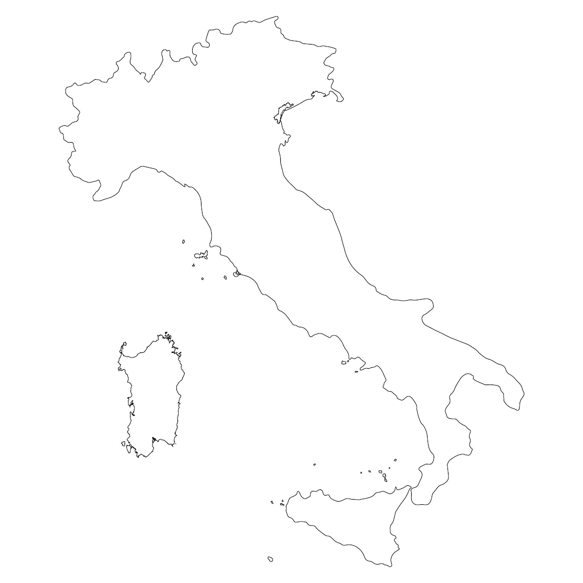 Italy Map Vector, Regions of Italy, Italy States, Editable Italy Map ...