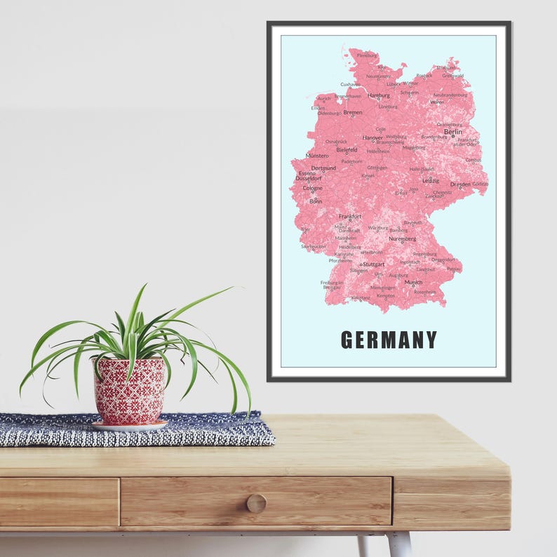 Custom Country Map - Any Country - Any State - Personalized Country Map ...