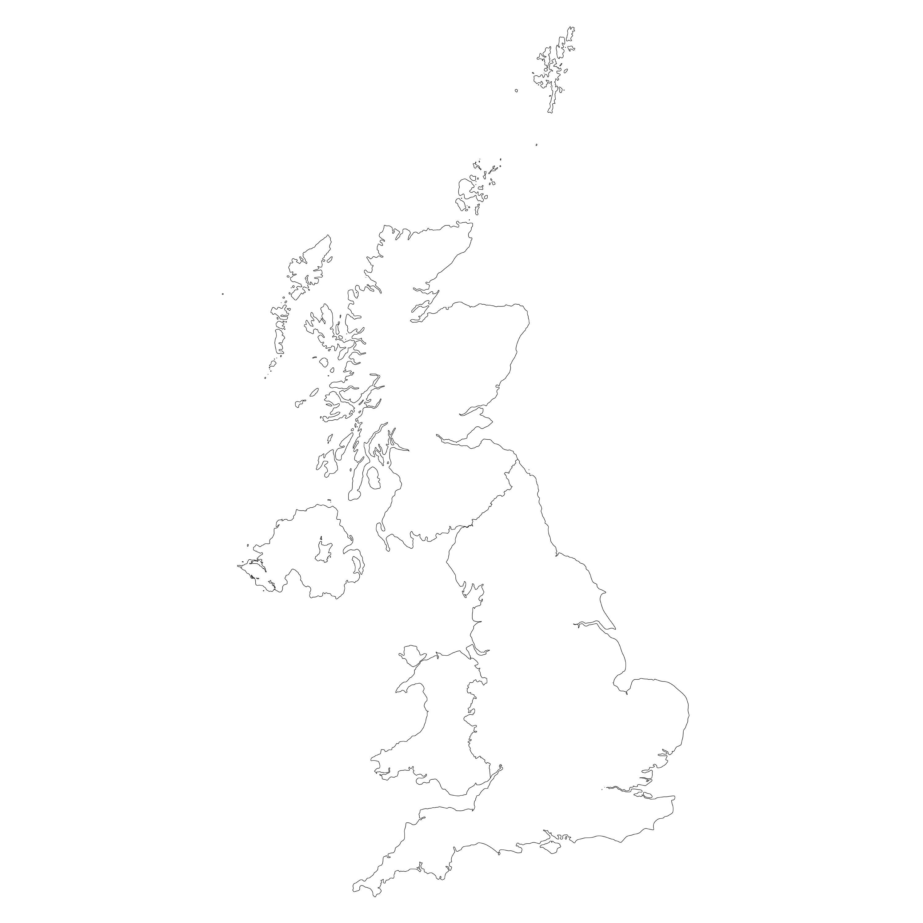 United Kingdom Map Vector, Printable Map, UK States, Editable Great ...