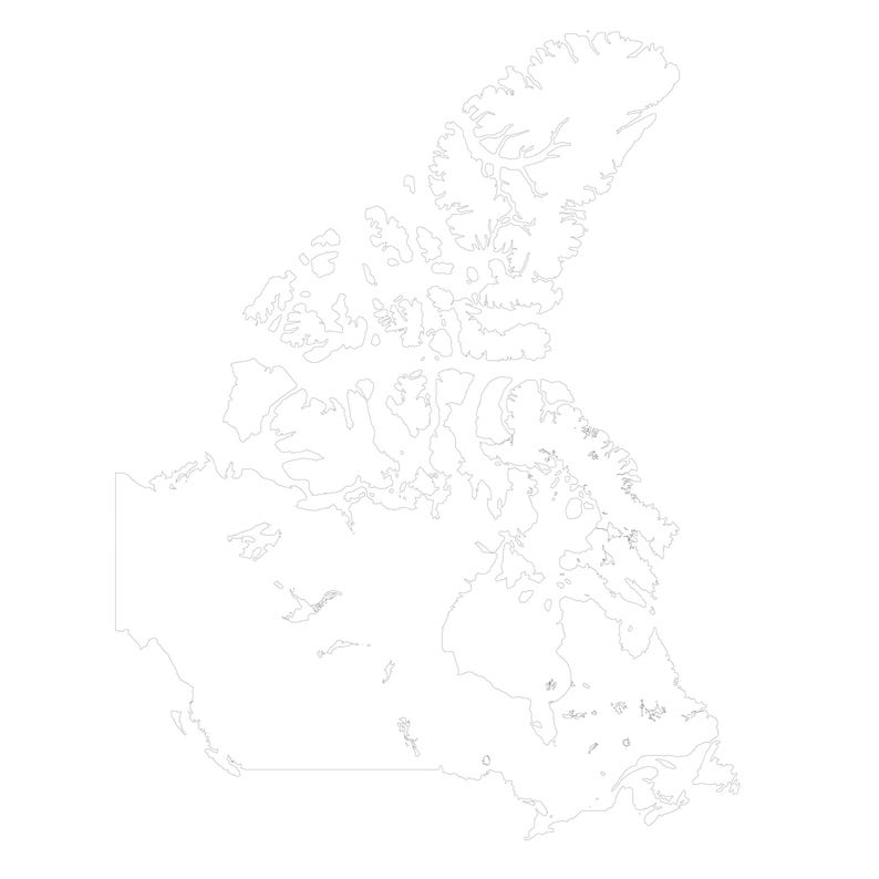 Canadian Map Vector, Regions of Canada Map, Carte Du Canada, Editable ...