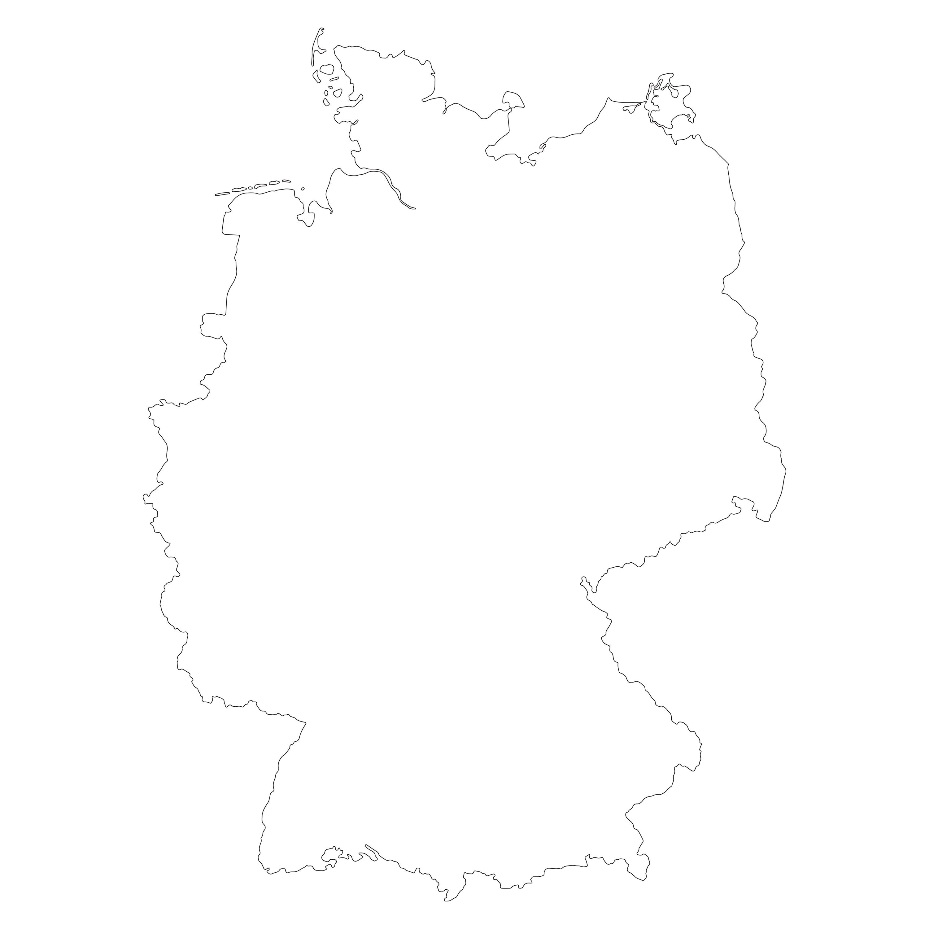 Germany Map Vector, Germany States, Editable Germany Map, Germany Map ...