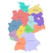 Germany Map Vector, Germany States, Editable Germany Map, Germany Map ...