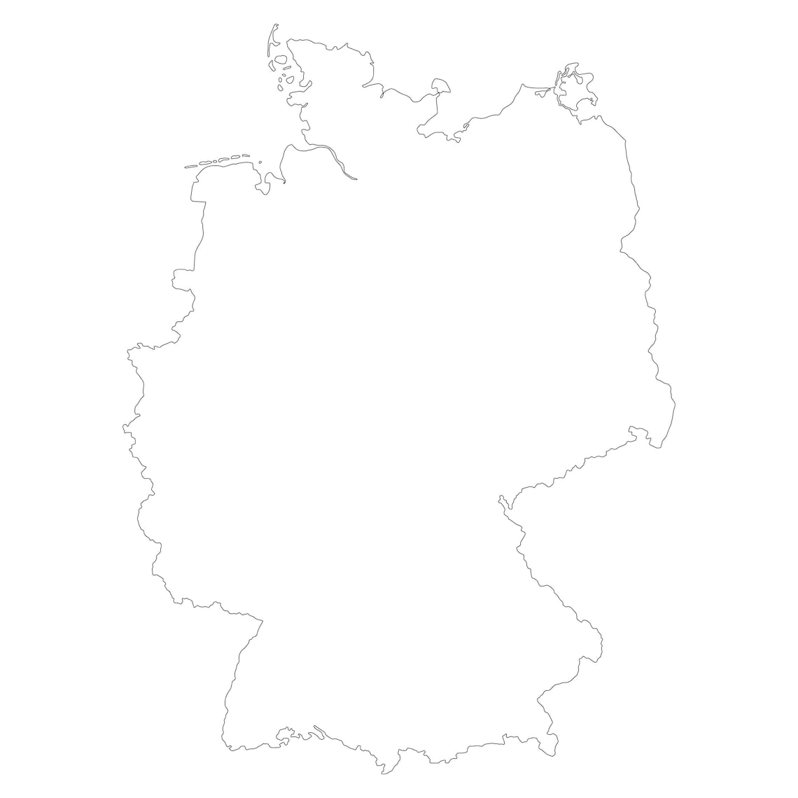 Germany Map Vector, Germany States, Editable Germany Map, Germany Map ...