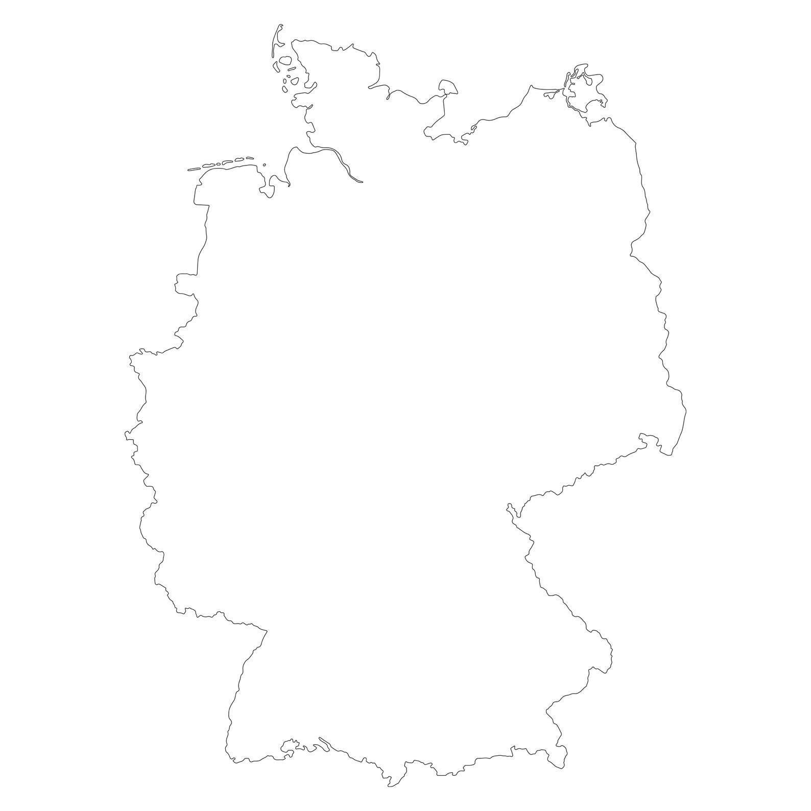 Germany Map Vector, Germany States, Editable Germany Map, Germany Map ...