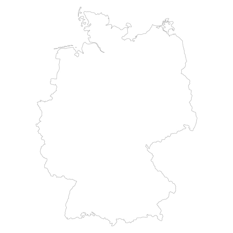 Germany Map Vector, Germany States, Editable Germany Map, Germany Map ...