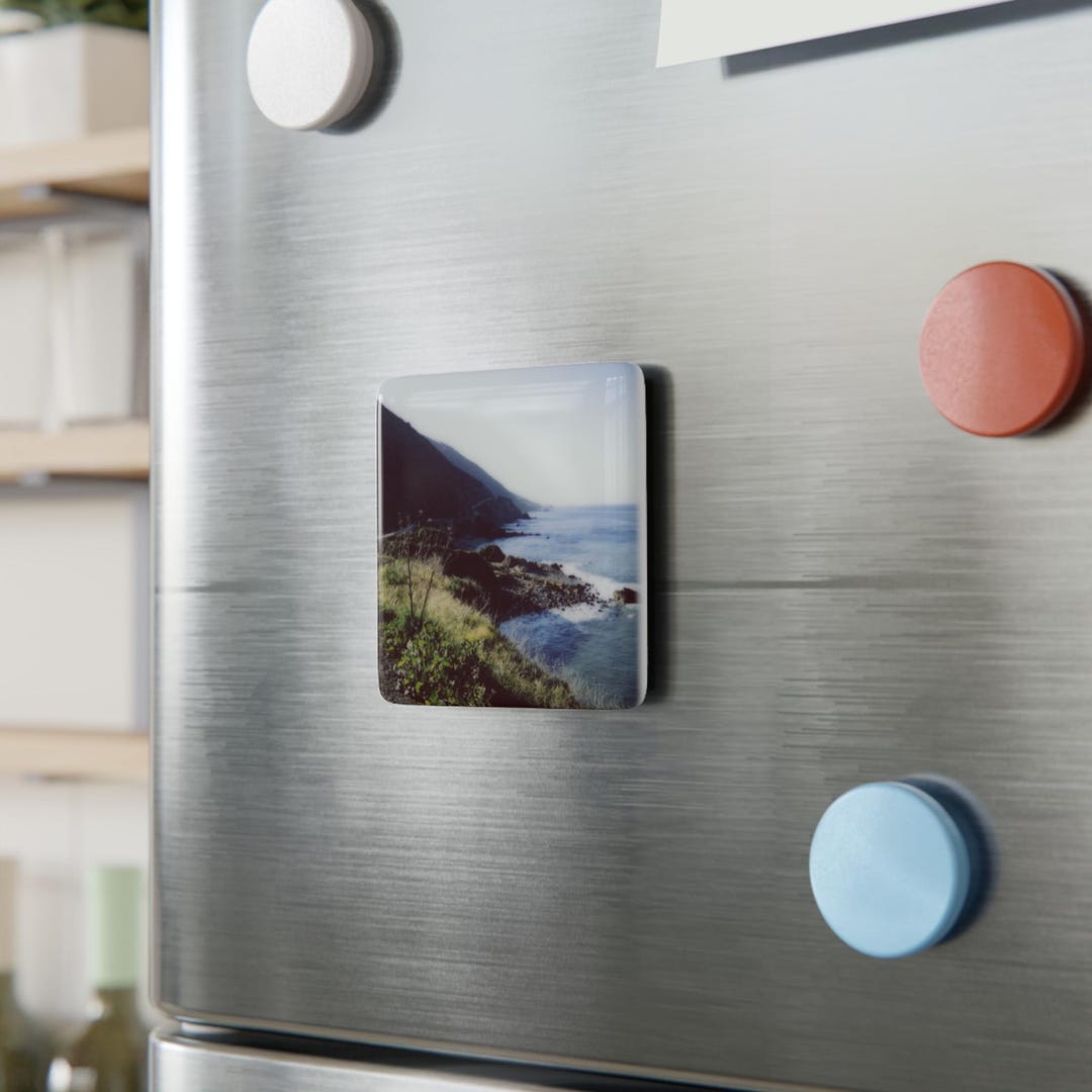 Porcelain Fridge Magnet - Coastal Scene, Square, Ocean Lover Gift ...