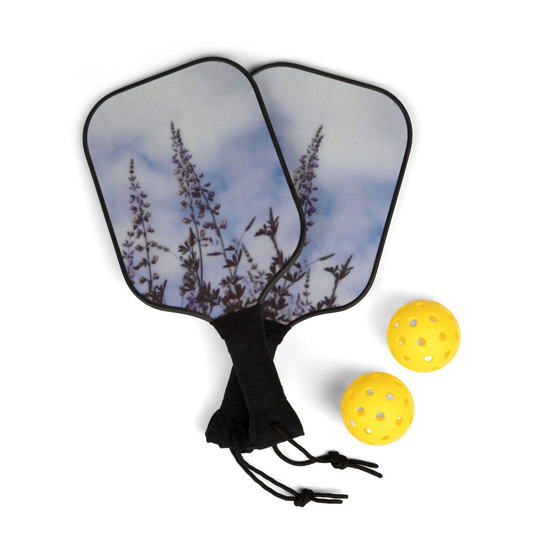 Pickleball Kit - Purple Flowers Pickleball Paddles, Lavender Haze Skies ...