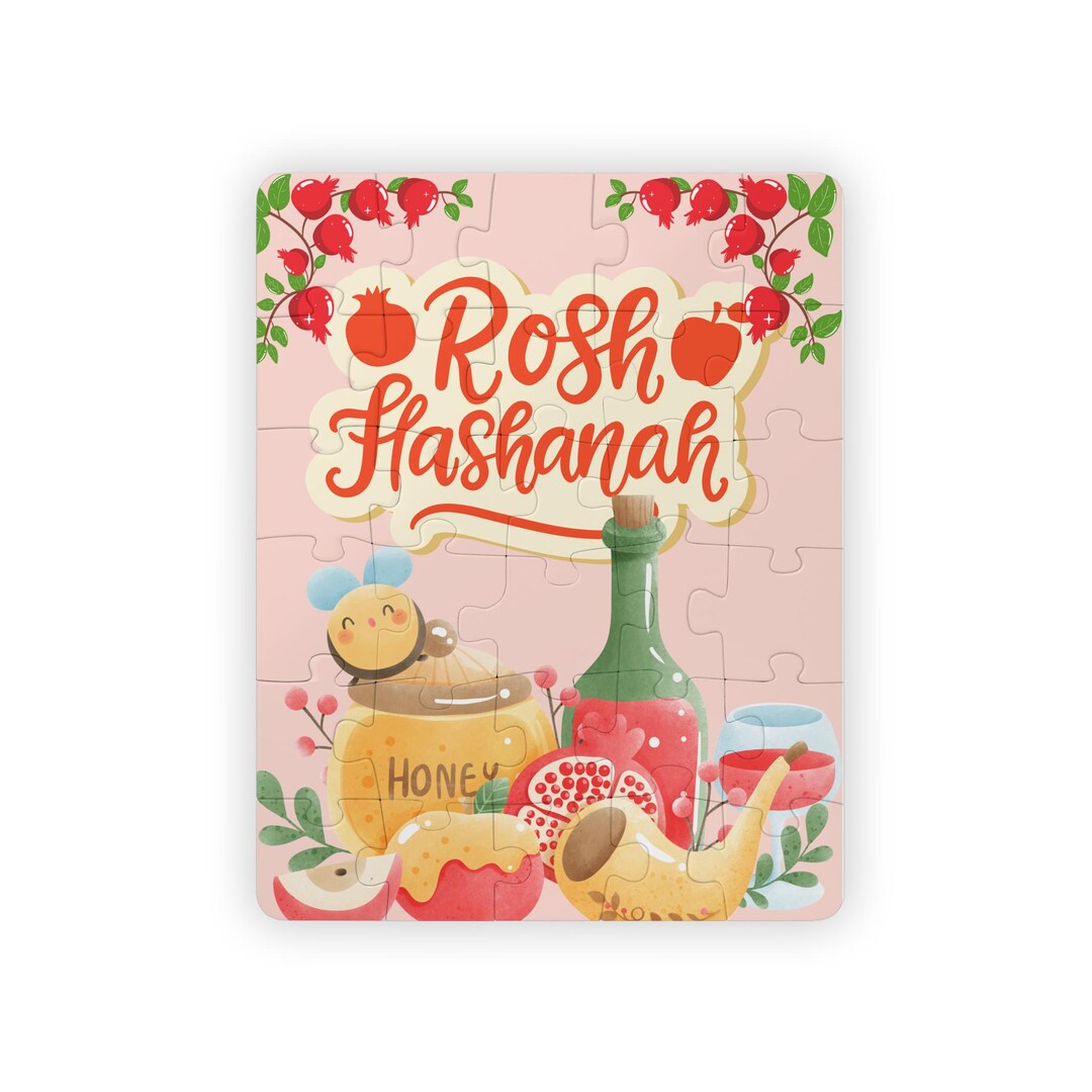 Rosh Hashanah Kids' Puzzle: Colorful Jewish New Year Activity - Etsy