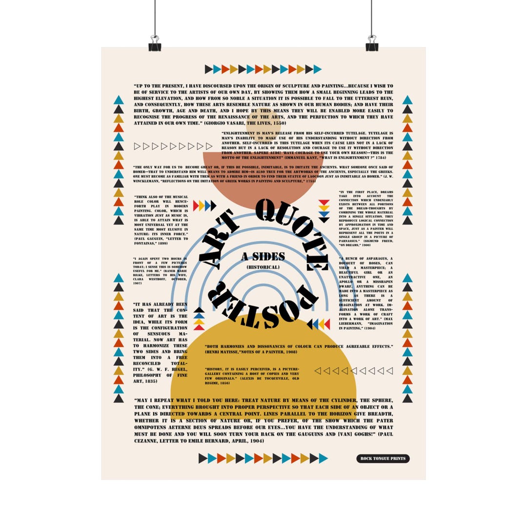 Art Quote Poster, A Sides (bauhaus Variation 1) [matte Vertical Posters ...