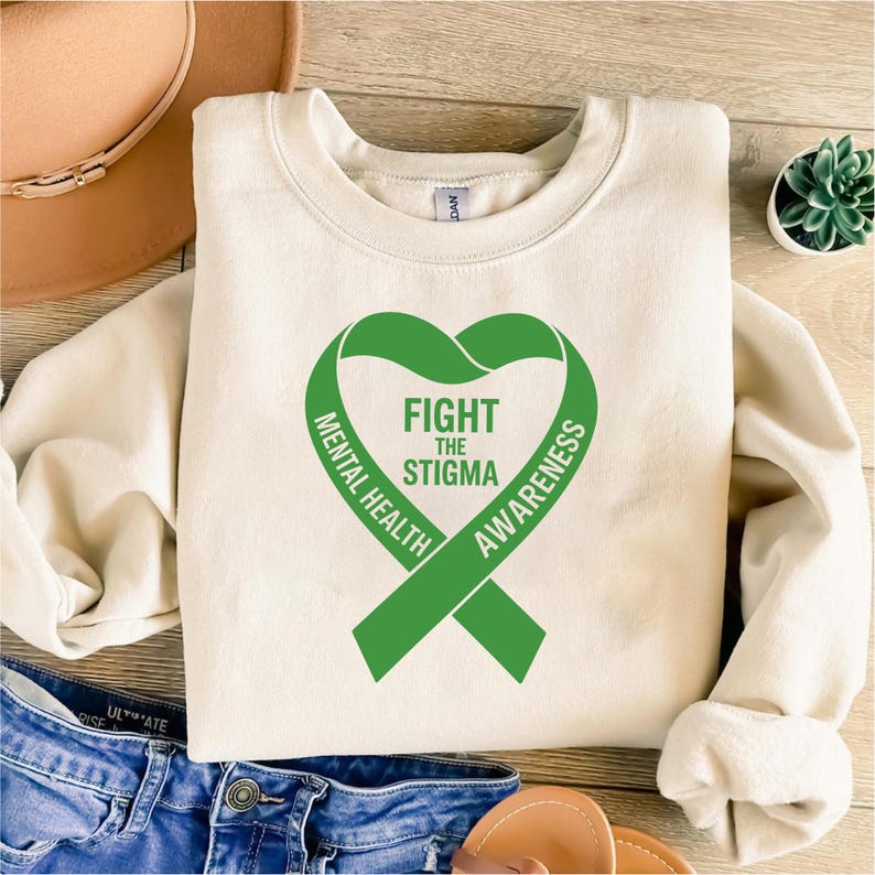 Fight the Stigma PNG Mental Health Awareness SVG in May We Wear Green ...